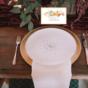 Thanksgiving Name Cards Editable Template, Dinner Party, Thanksgiving ...