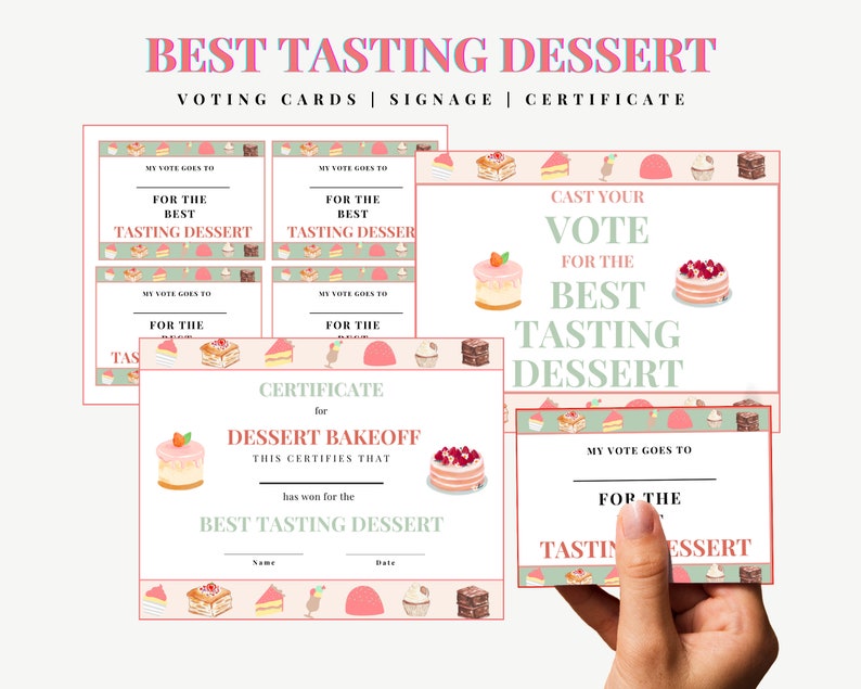 Dessert Bakeoff Contest Kit - Baking Competition - Dessert Competition ...