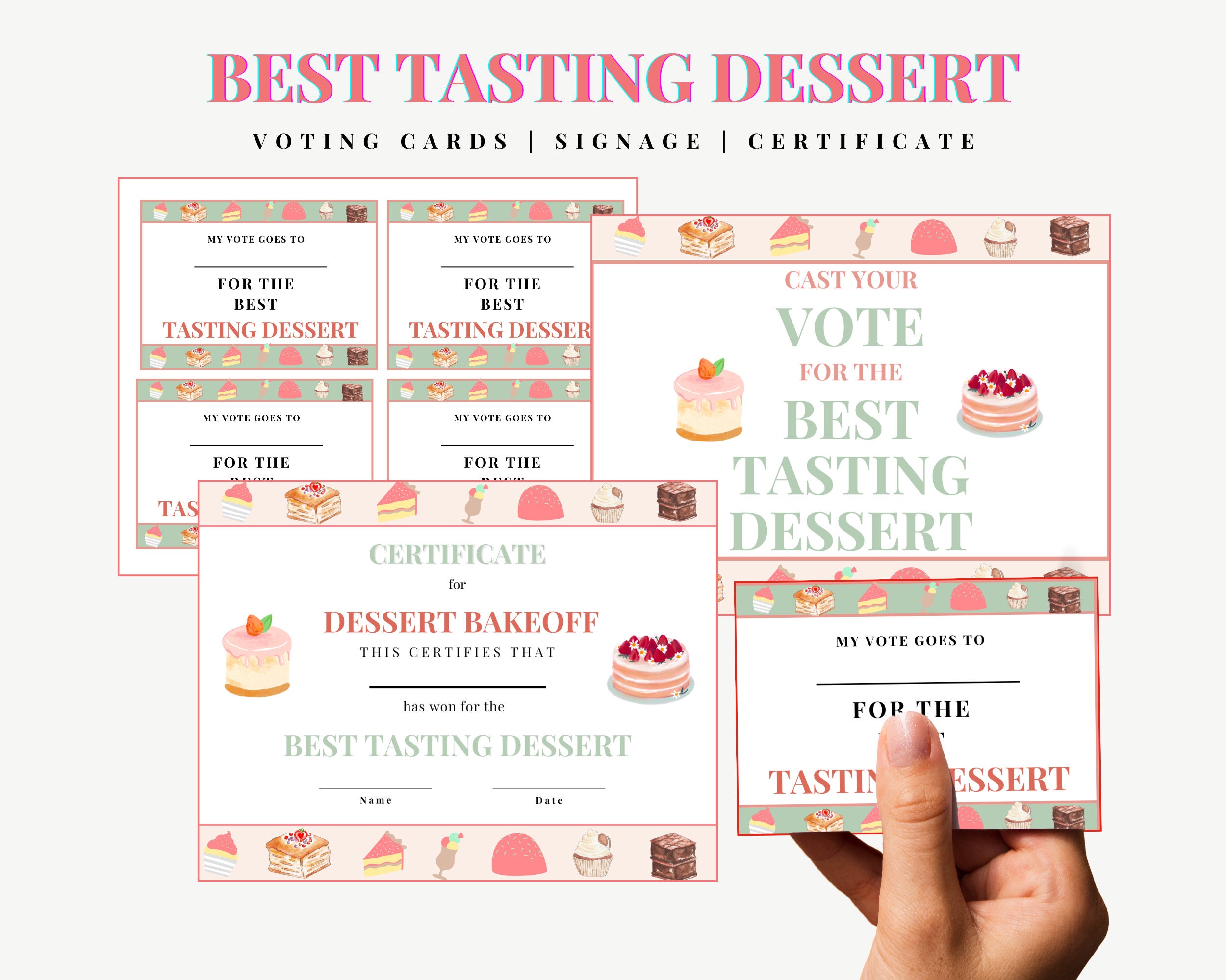 Dessert Bakeoff Contest Kit - Baking Competition - Dessert Competition ...