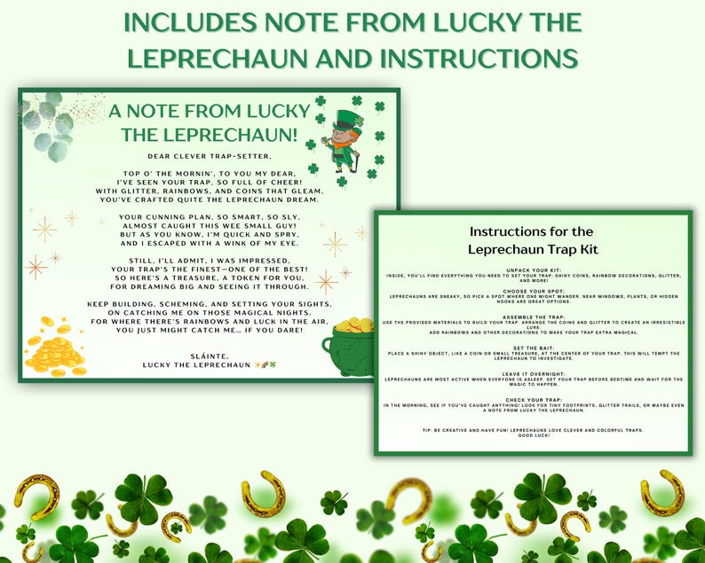 Leprechaun Trap Kit - to Catch a Leprechaun - Happy Saint Patrick's Day ...
