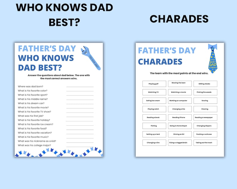 Fathers Day Games - Memorable Activities With Dad - Fathers Day Fun and ...