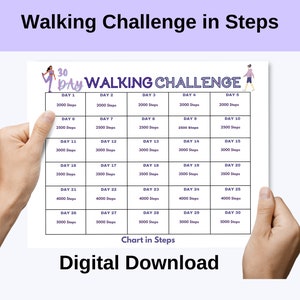 30 Day Walking Challenge - 2 Versions in Minutes and Steps - Fitness ...