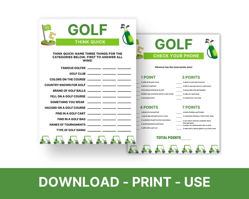 Golf Games - Golf Party Games - Golf Themed Birthday Games - Golf Games ...