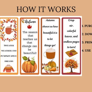 Fall Bookmarks - Autumn Reading Printable Bookmarks - Welcome Autumn ...
