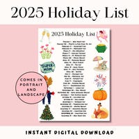National Days Calendar Printable 2025 National Holidays Calendar Social ...