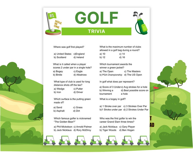 Golf Games - Golf Party Games - Golf Themed Birthday Games - Golf Games ...