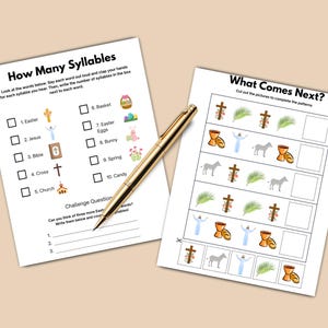 Palm Sunday Activities Bundle for Kids: Holy Week Worksheets (digital ...