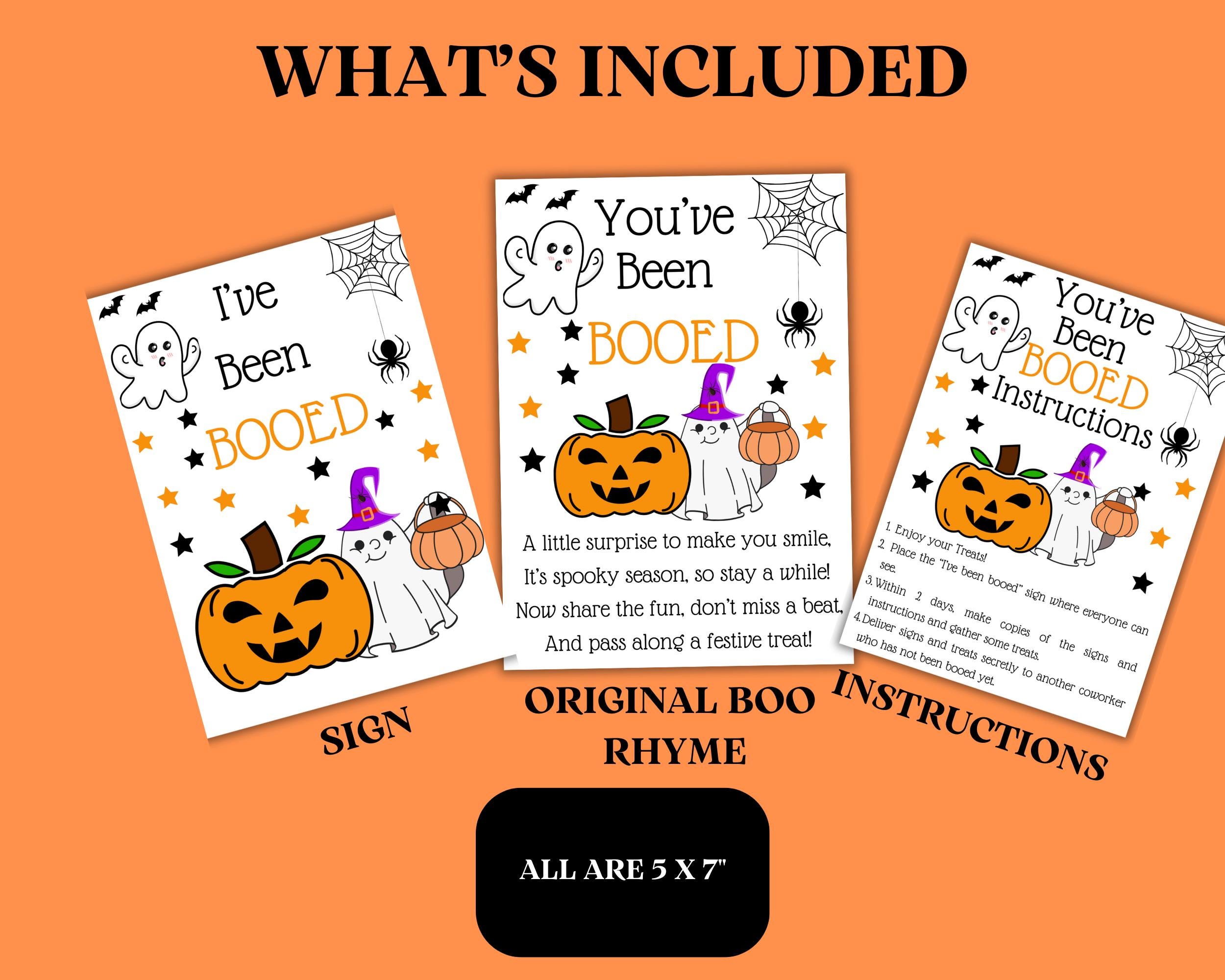 Office Halloween 'you've Been Booed' Game Kit (digital Download) - Etsy