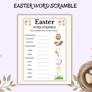 Easter Word Scramble - Classroom Activity - Easter Games - Easter ...