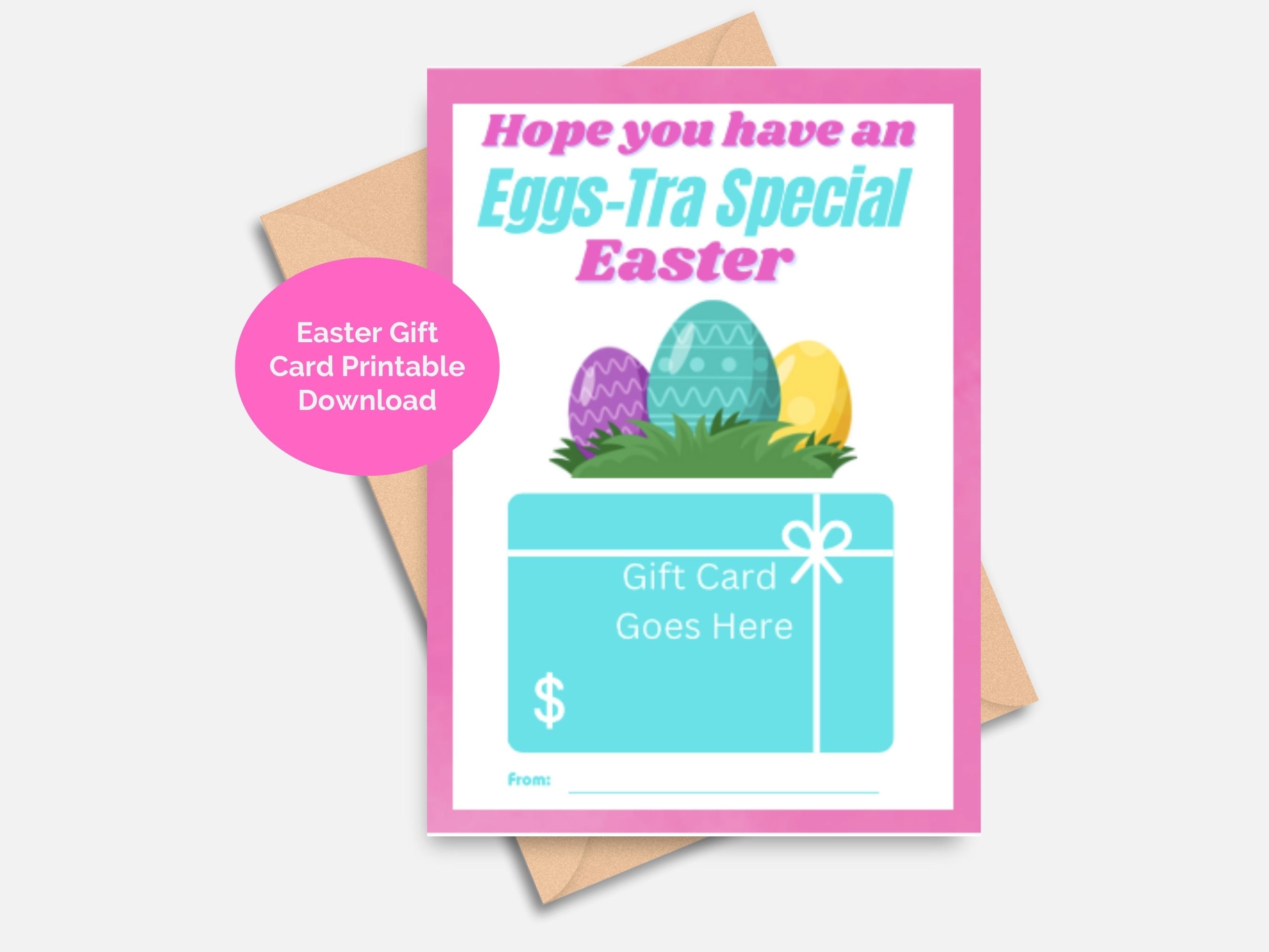 Eggs-tra Special Easter Printable Gift Card Holder - Colorful Easter ...