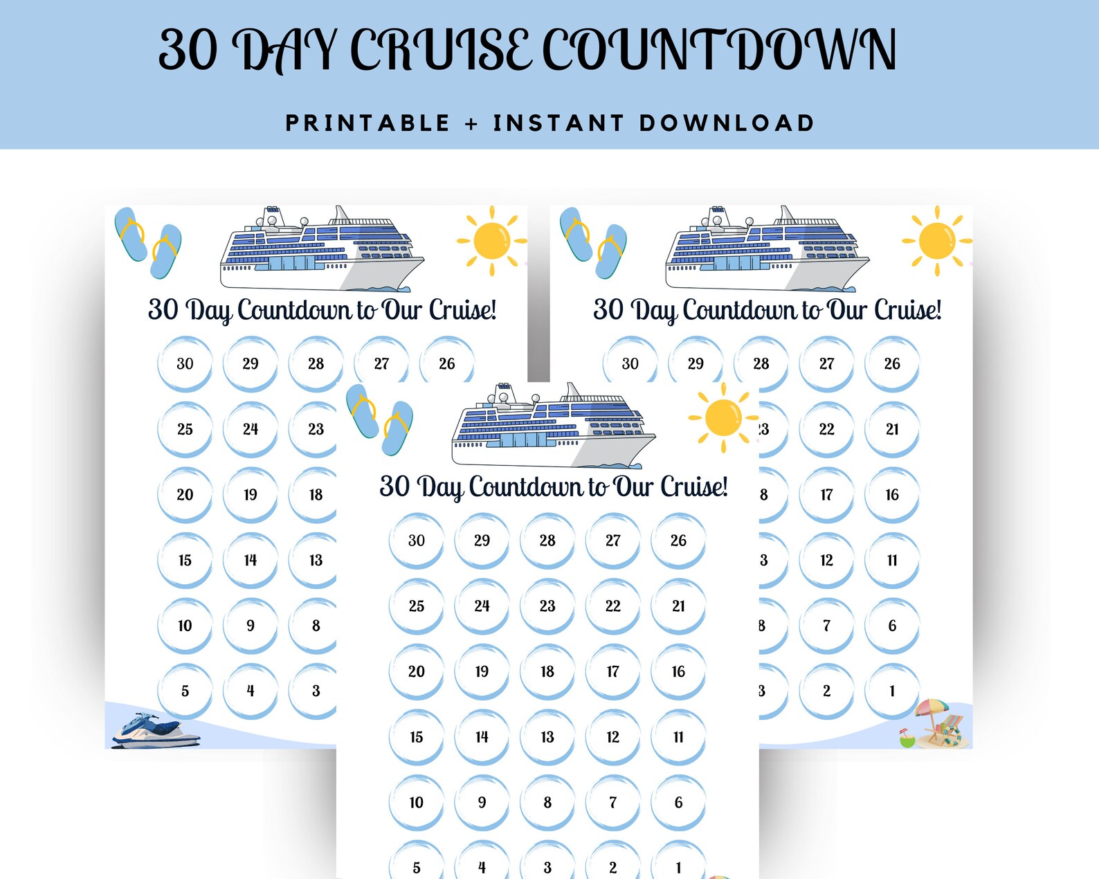 Cruise Countdown - Vacation Tracker - Family Vacation Countdown - Build ...