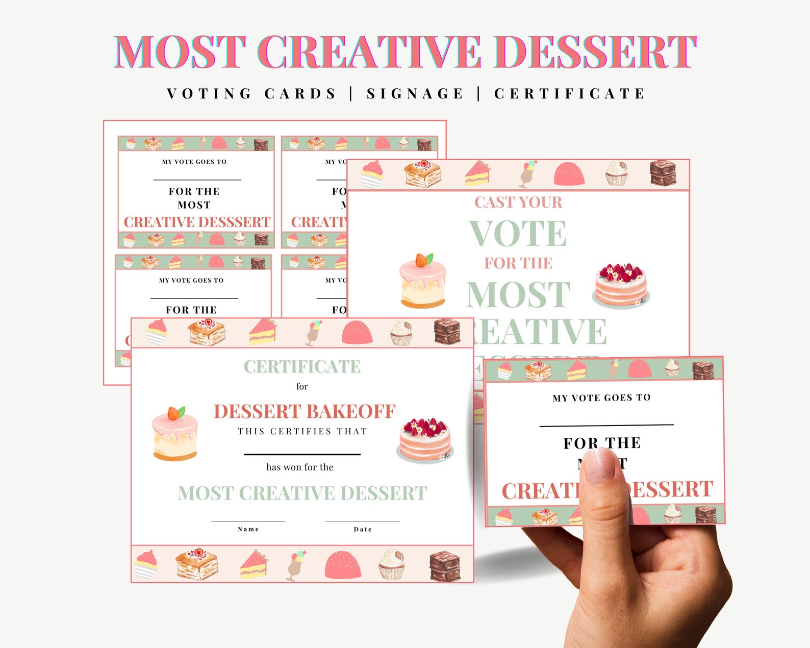 Dessert Bakeoff Contest Kit - Baking Competition - Dessert Competition ...