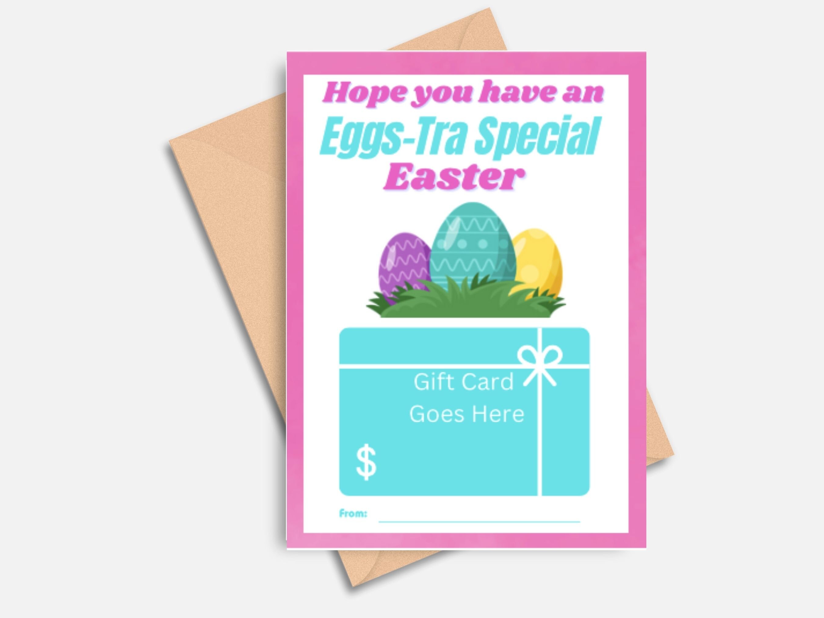Eggs-tra Special Easter Printable Gift Card Holder - Colorful Easter ...