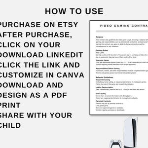 Video Gaming Contract - House Rules - Video Rules - Screen Time Rules ...
