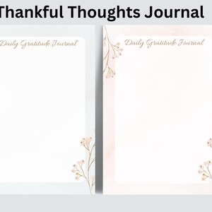 Gratitude Journal - Thankful Thoughts Tracker - Daily and Weekly ...