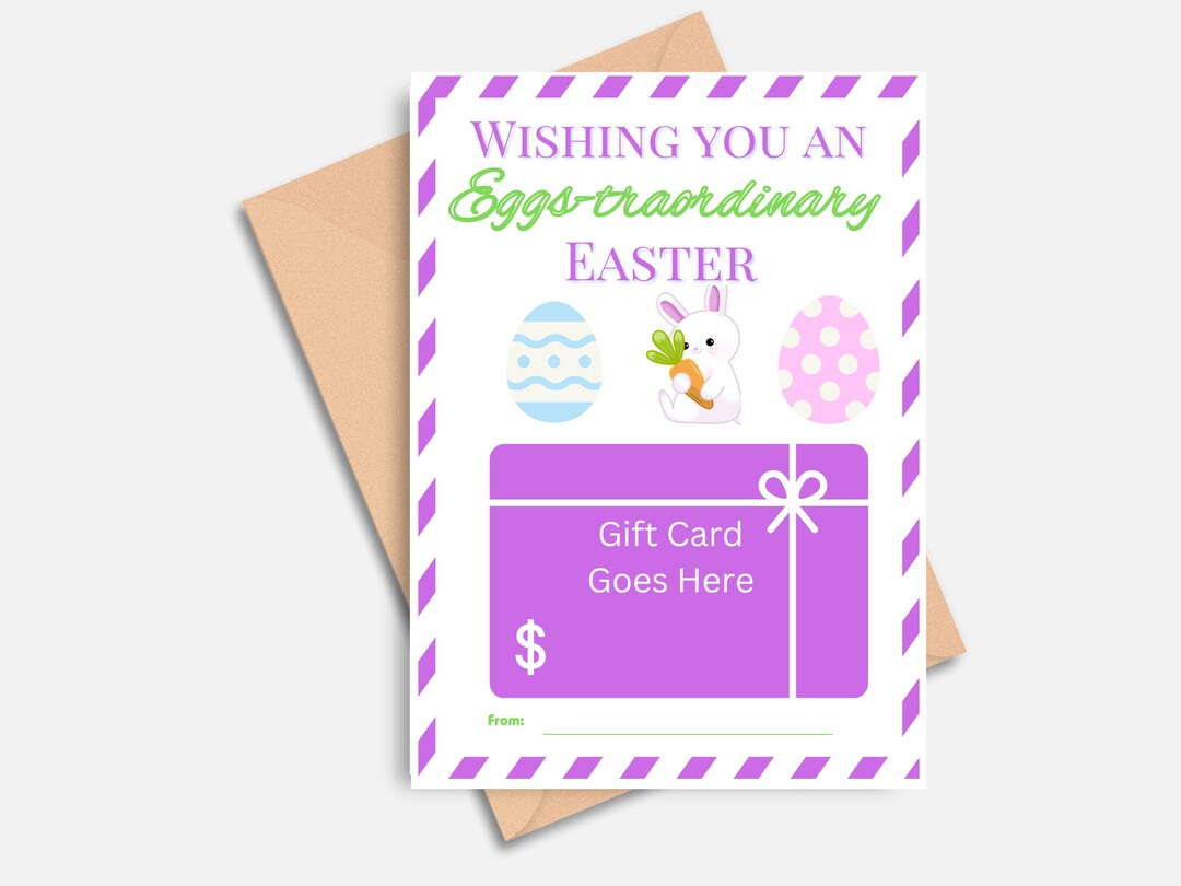 Printable Easter Gift Card Holder - Eggs-tra Special Gift - Easter ...