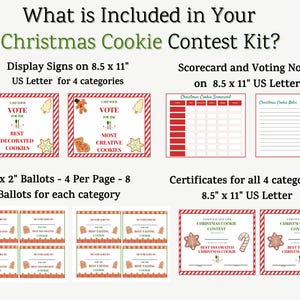 Christmas Cookie Contest Kit: Printable Award Certificates (PDF) - Etsy