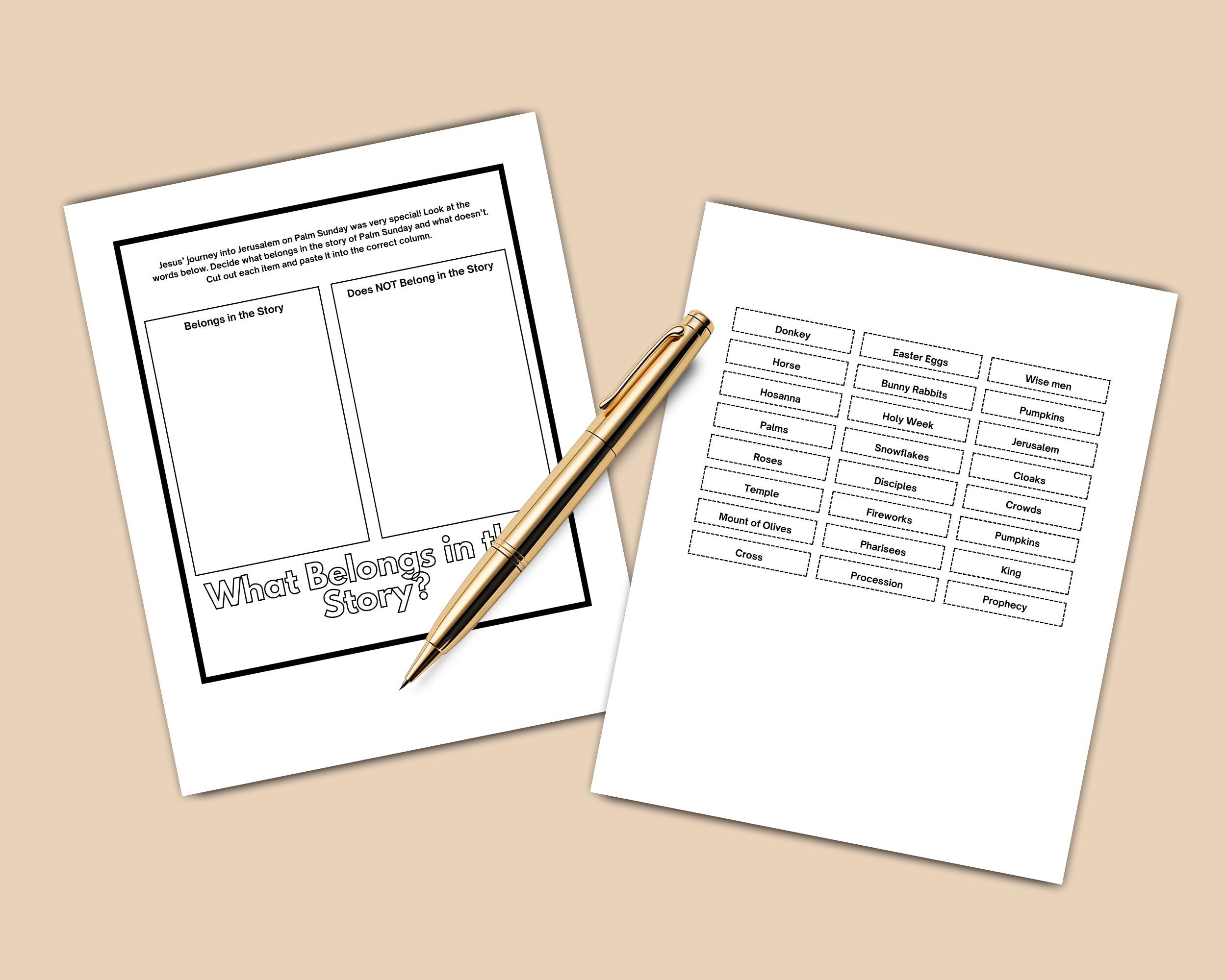 Palm Sunday Activities Bundle for Kids: Holy Week Worksheets (digital ...