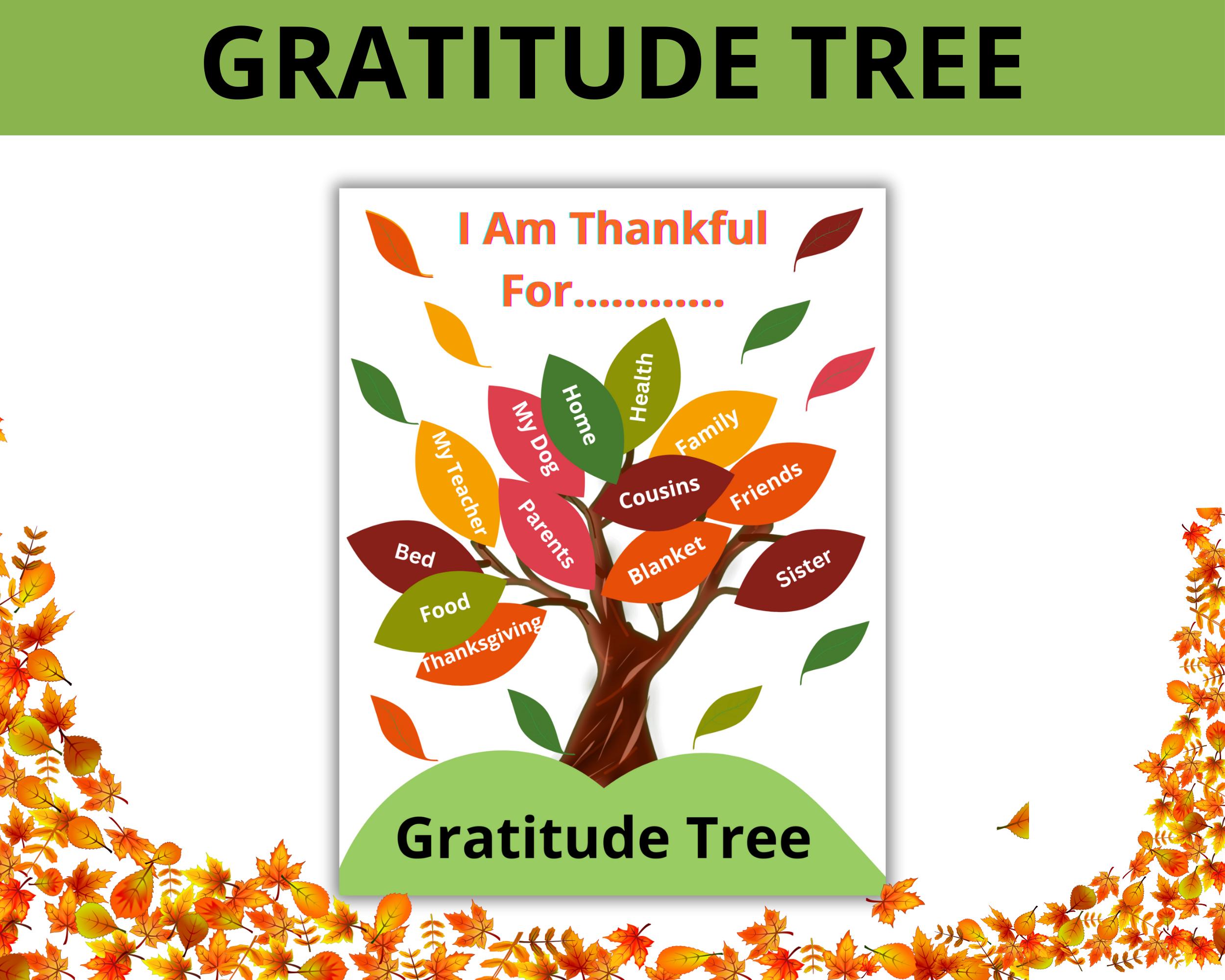 Gratitude Tree Craft: Family Thankfulness Activity (PDF Download) - Etsy