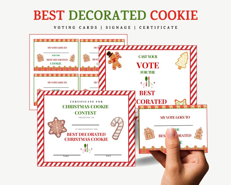 Christmas Cookie Contest Kit - Best Tasting -best Decorated -most ...