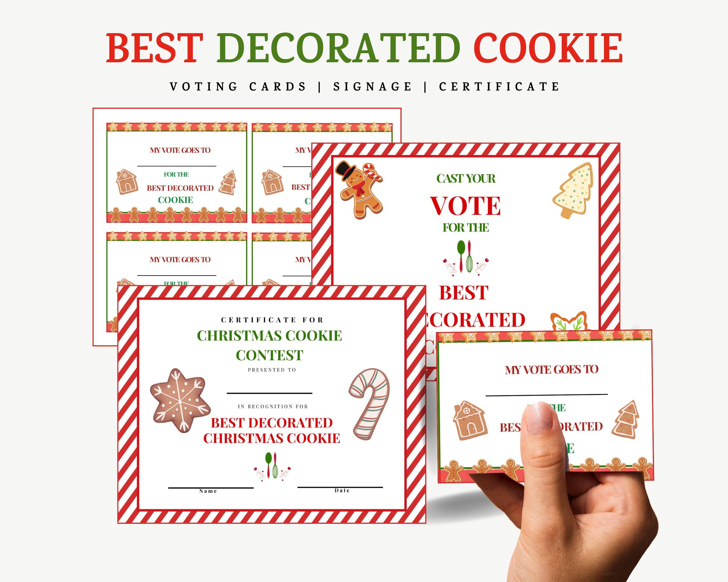 Christmas Cookie Contest Kit - Best Tasting -best Decorated -most ...