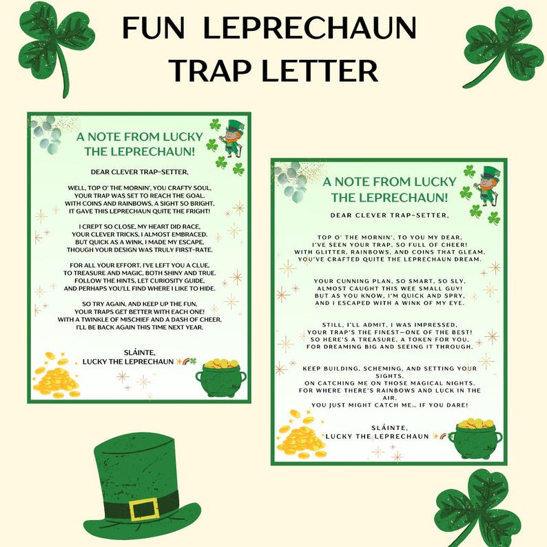 Leprechaun Letters - Customizable Letter From Leprechaun - Leprechaun ...