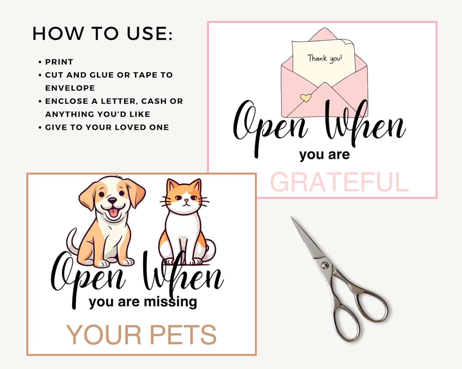 Open When Letters for College Students, Motivational Envelope, Perfect ...