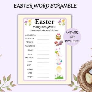 Easter Word Scramble - Classroom Activity - Easter Games - Easter ...