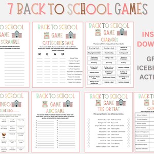 Back to School Games - First Day of School - Start of Year Icebreaker ...