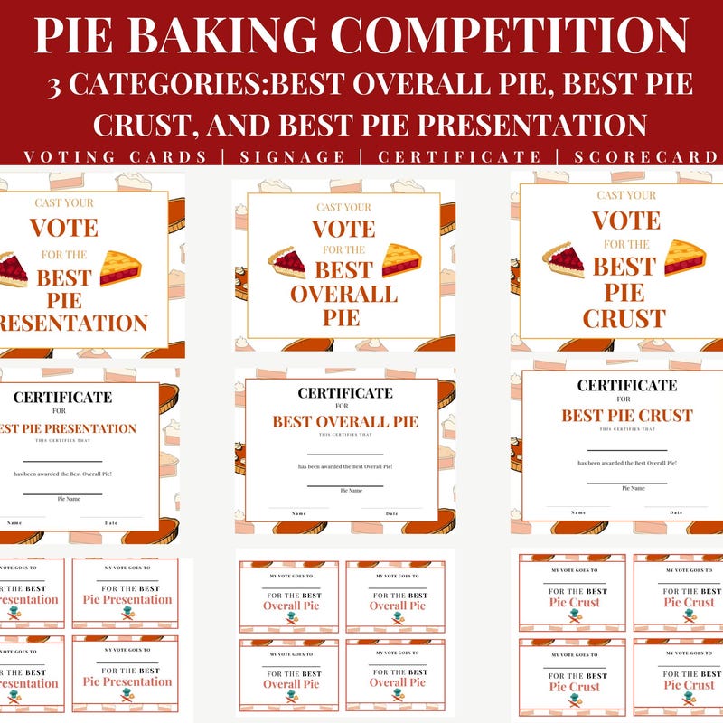 Pie Bake Off - Etsy