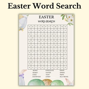 Easter Fun Printable Word Search - Good for Classroom or Sunday School ...