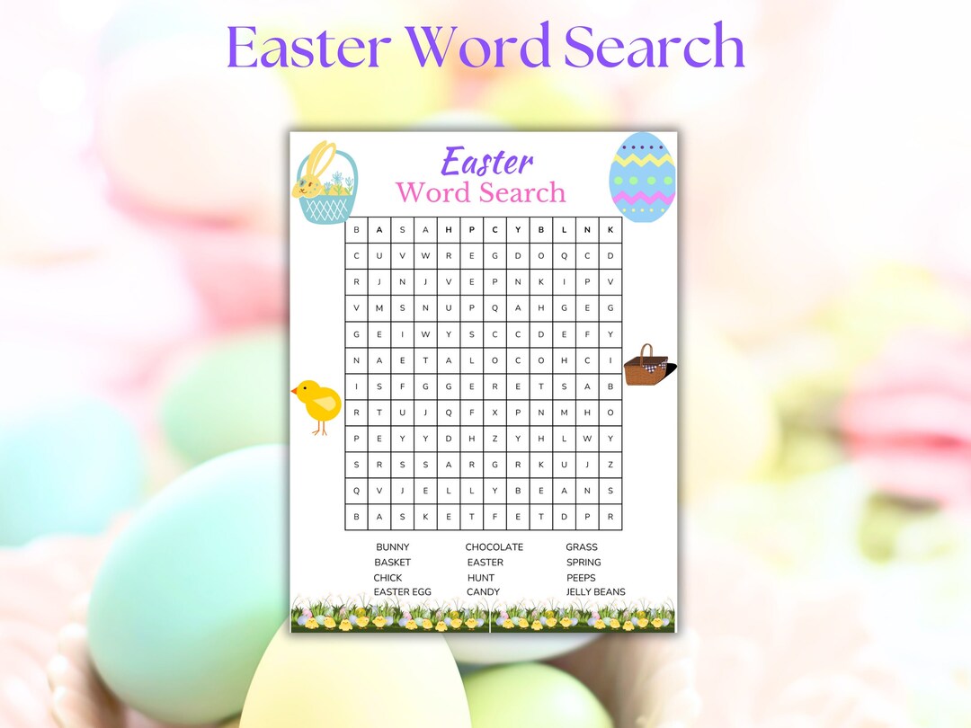 Easter Fun Printable Word Search Good for Classroom or Sunday School ...