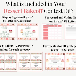 Dessert Bakeoff Contest Kit - Baking Competition - Dessert Competition ...