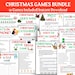 12 Printable Christmas Game Bundle, Christmas Party Games, Christmas ...
