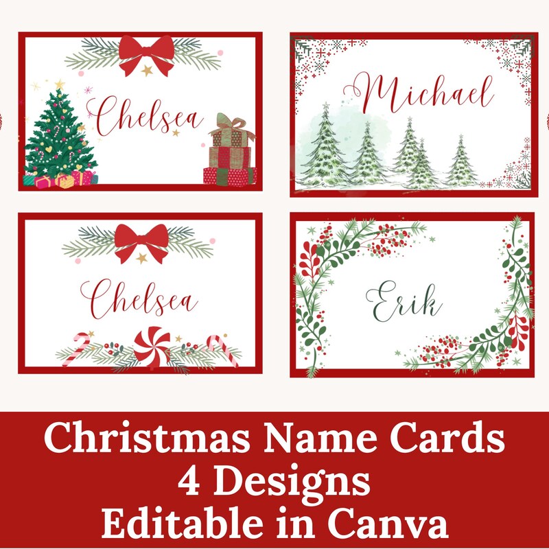 Christmas Day Place Cards - Etsy