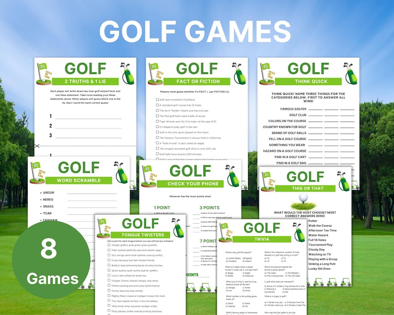 Golf Games - Golf Party Games - Golf Themed Birthday Games - Golf Games ...