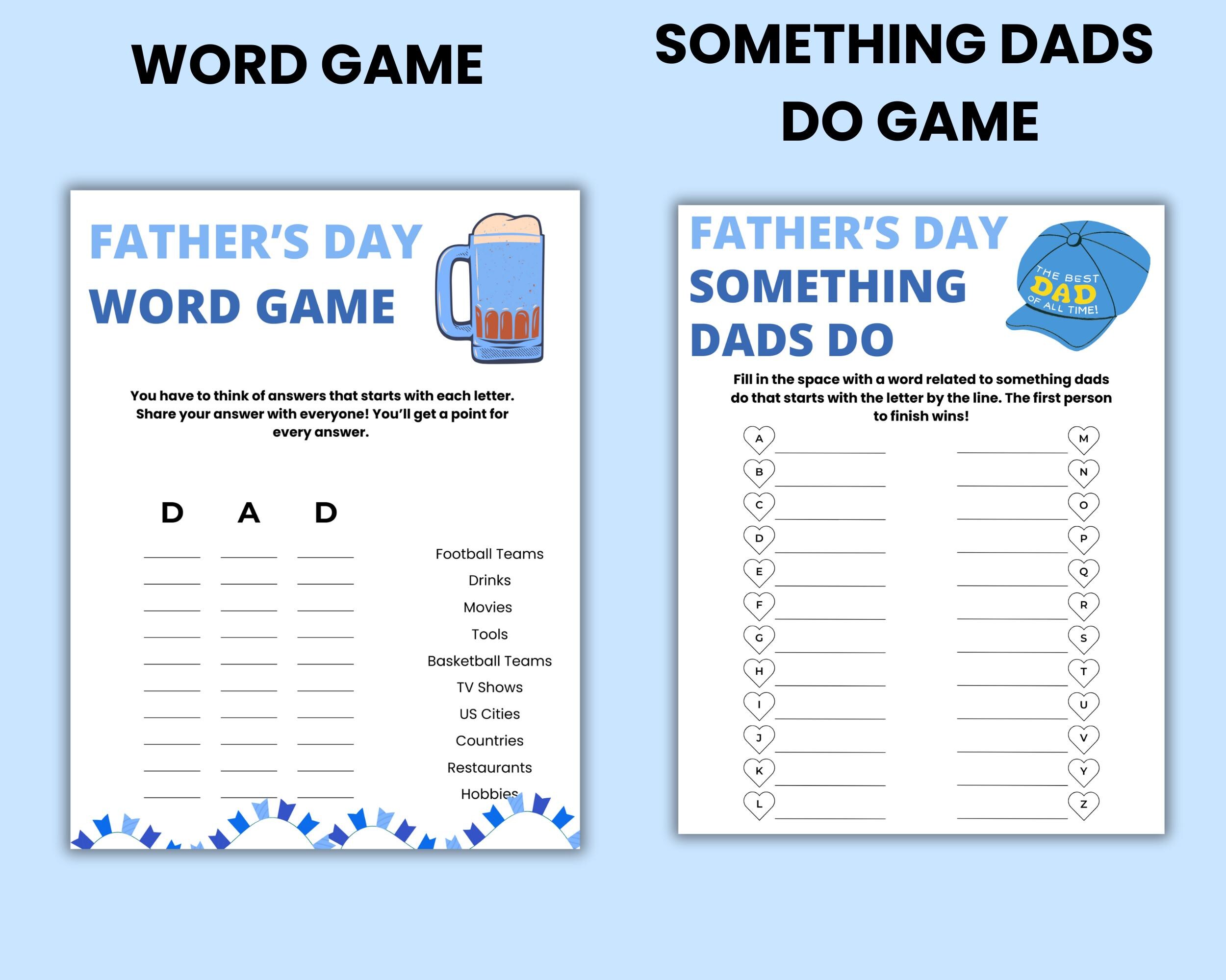 Fathers Day Games - Memorable Activities With Dad - Fathers Day Fun and ...