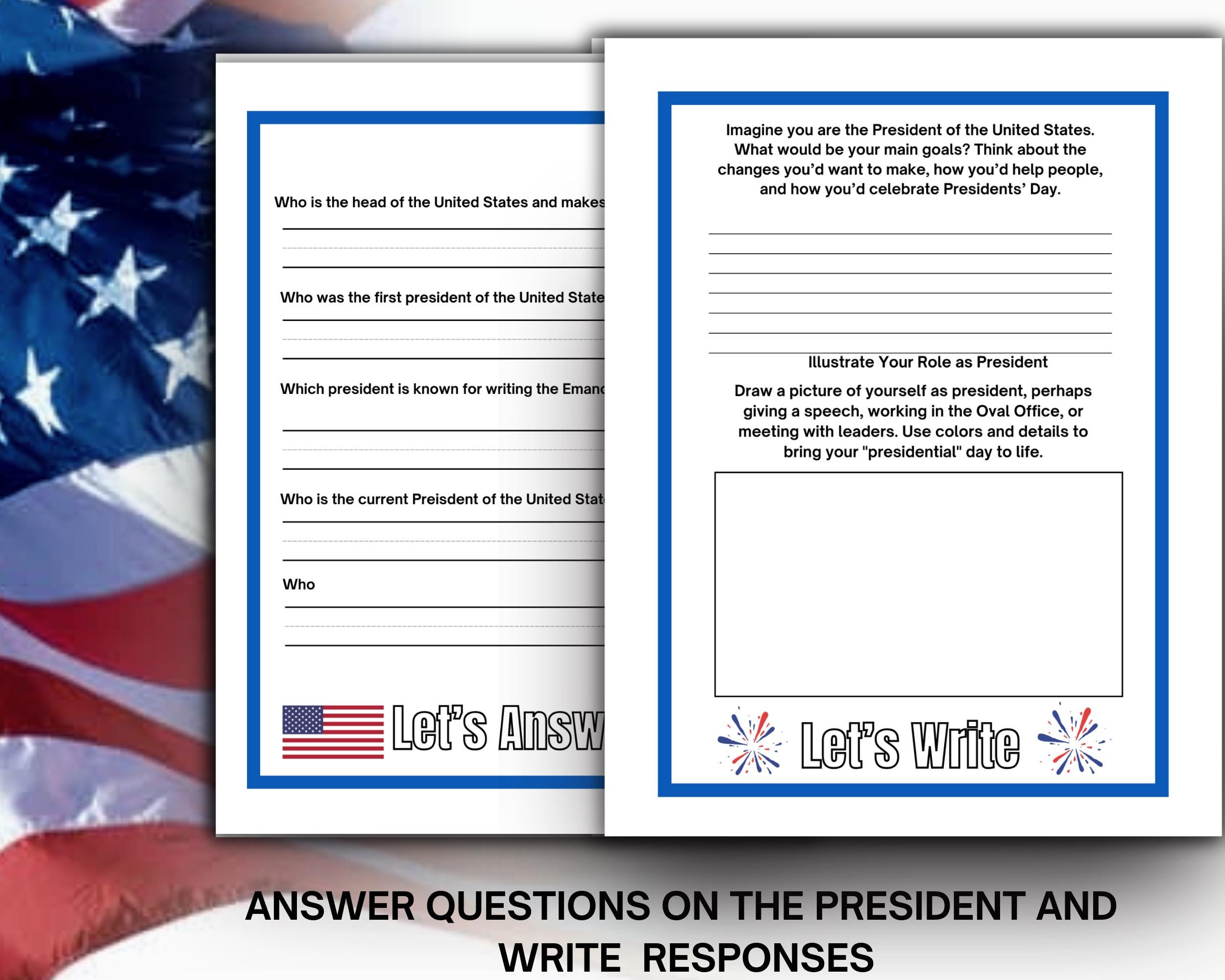 All About Presidents Learning Packet, Presidents Day Activity ...