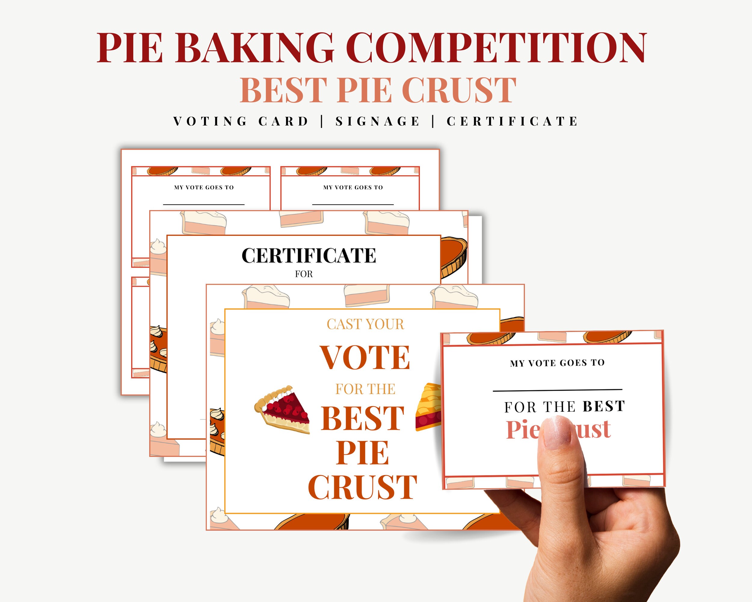 Pie Baking Competition Pie Contest Bake off Pie Voting Contest Baking ...