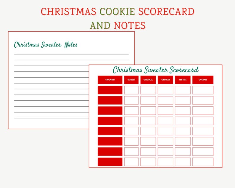 Christmas Cookie Contest Kit - Best Tasting -best Decorated -most ...