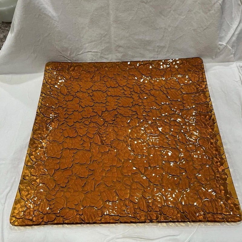 Amber Textured Glass - Etsy
