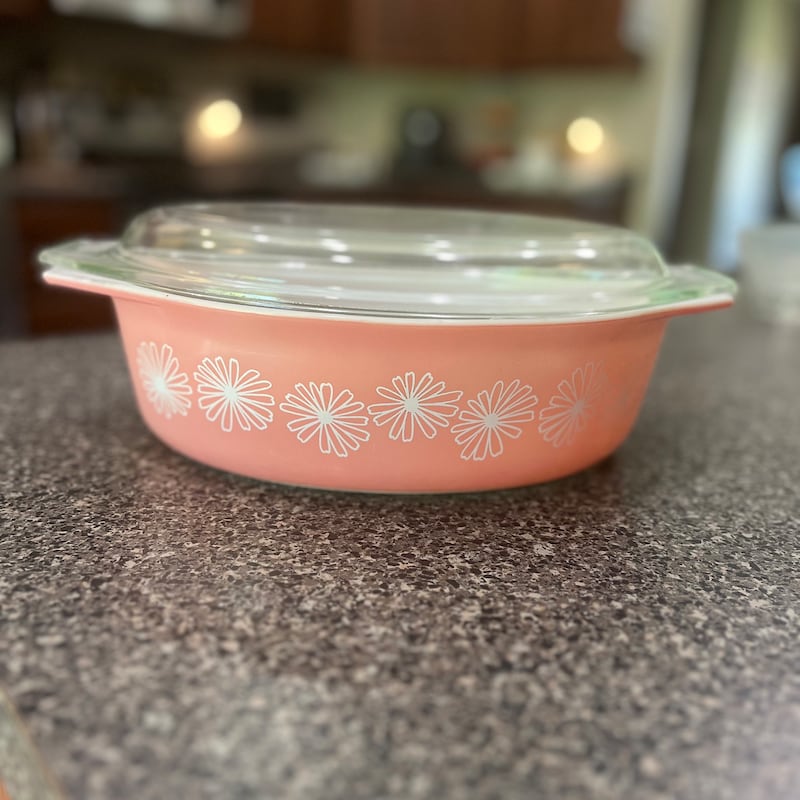 Pyrex Pink Daisy - Etsy