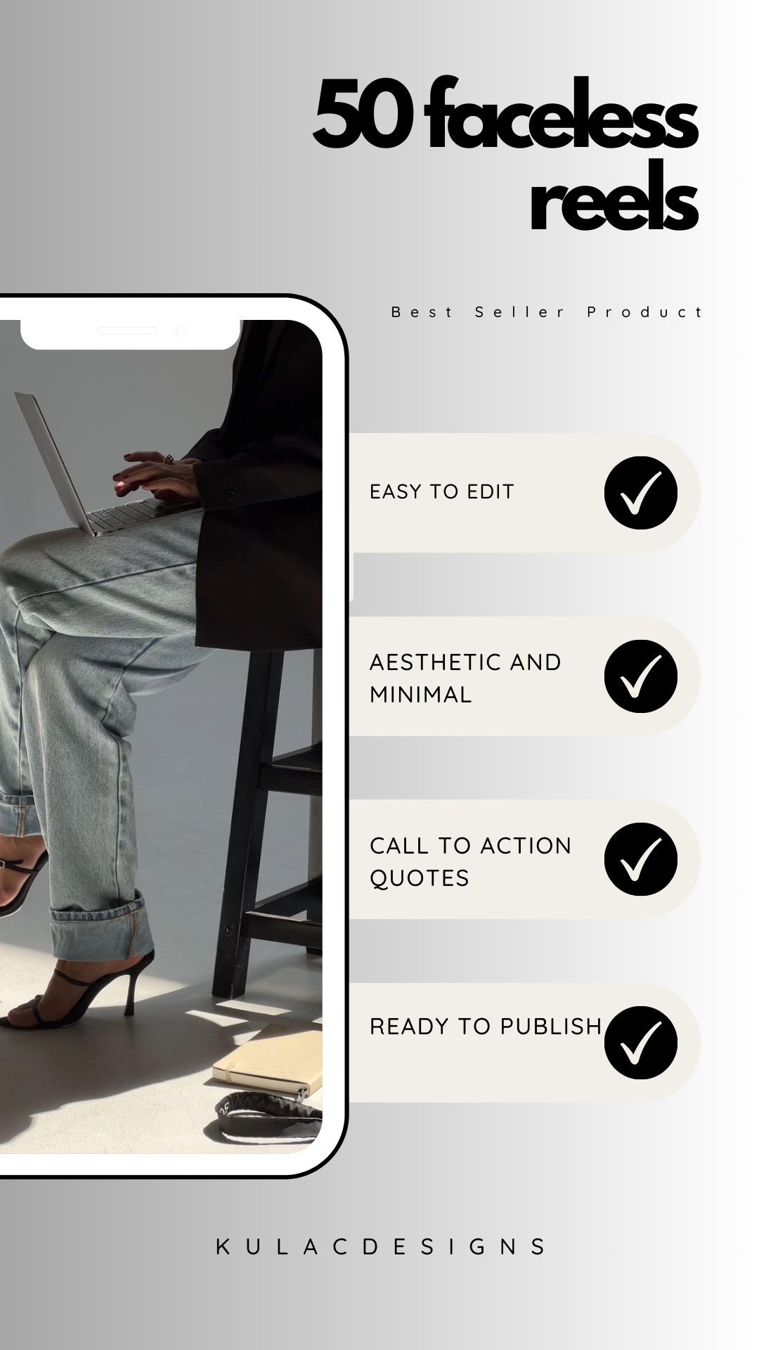 50 Aesthetic Faceless Reels - Ready to Publish - Editable in Canva - Etsy