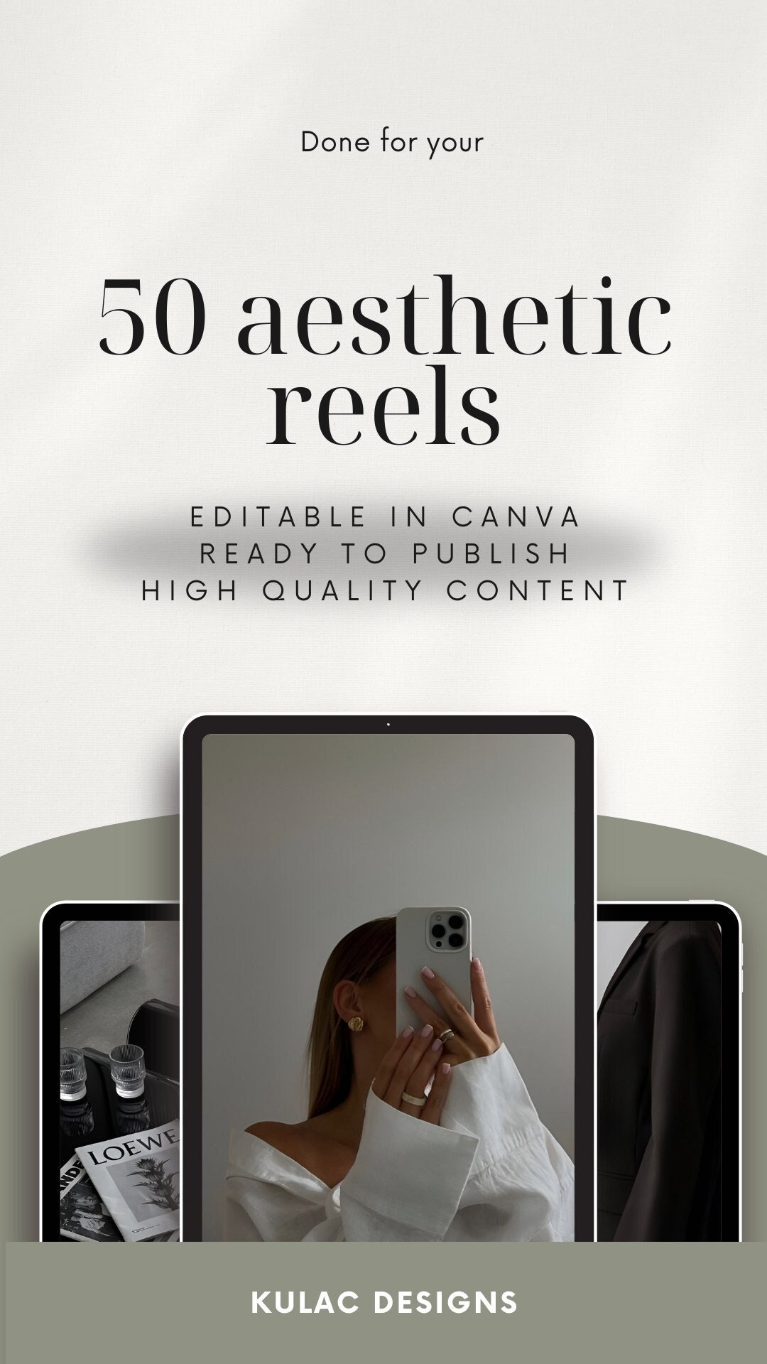 50 Aesthetic Faceless Reels - Ready to Publish - Editable in Canva - Etsy