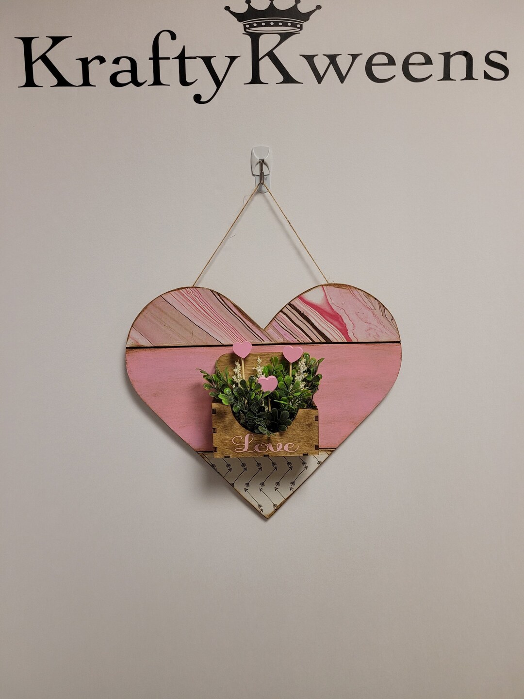 Hanging Heart Sign - Etsy