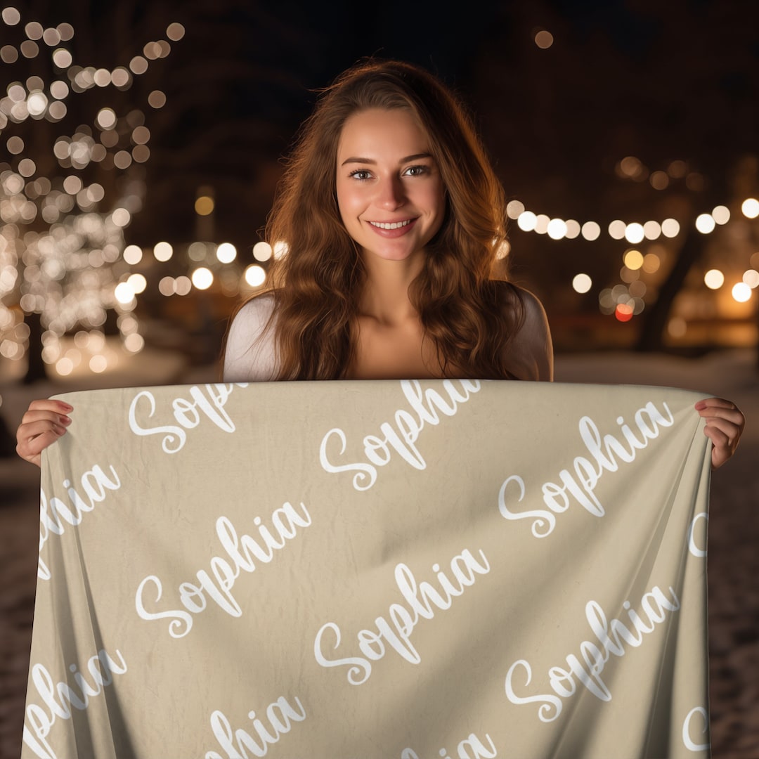 Personalized Blanket, Name Customized Blanket, Custom Name Gift, Baby ...