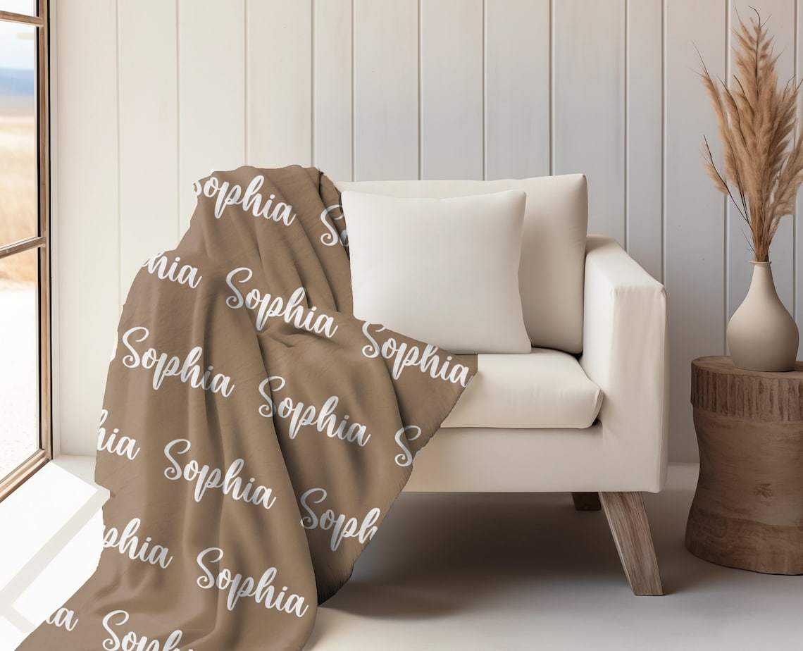 Personalized Blanket, Name Customized Blanket, Custom Name Gift, Baby ...