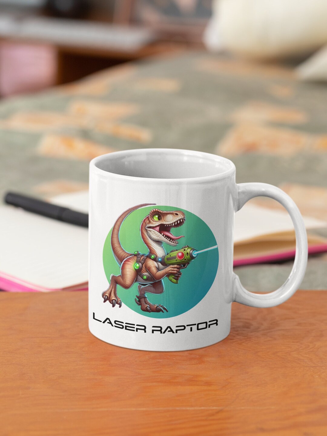 Laser Raptor 11oz Mug, Dinosaur Lover, Coffee Cup, Tea, Father's Day ...
