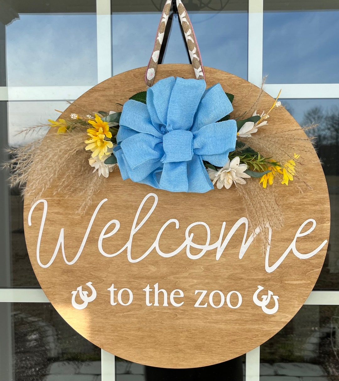 Door Wreath CHANGEABLE Swag Wreaths for Front Door Personalized ...