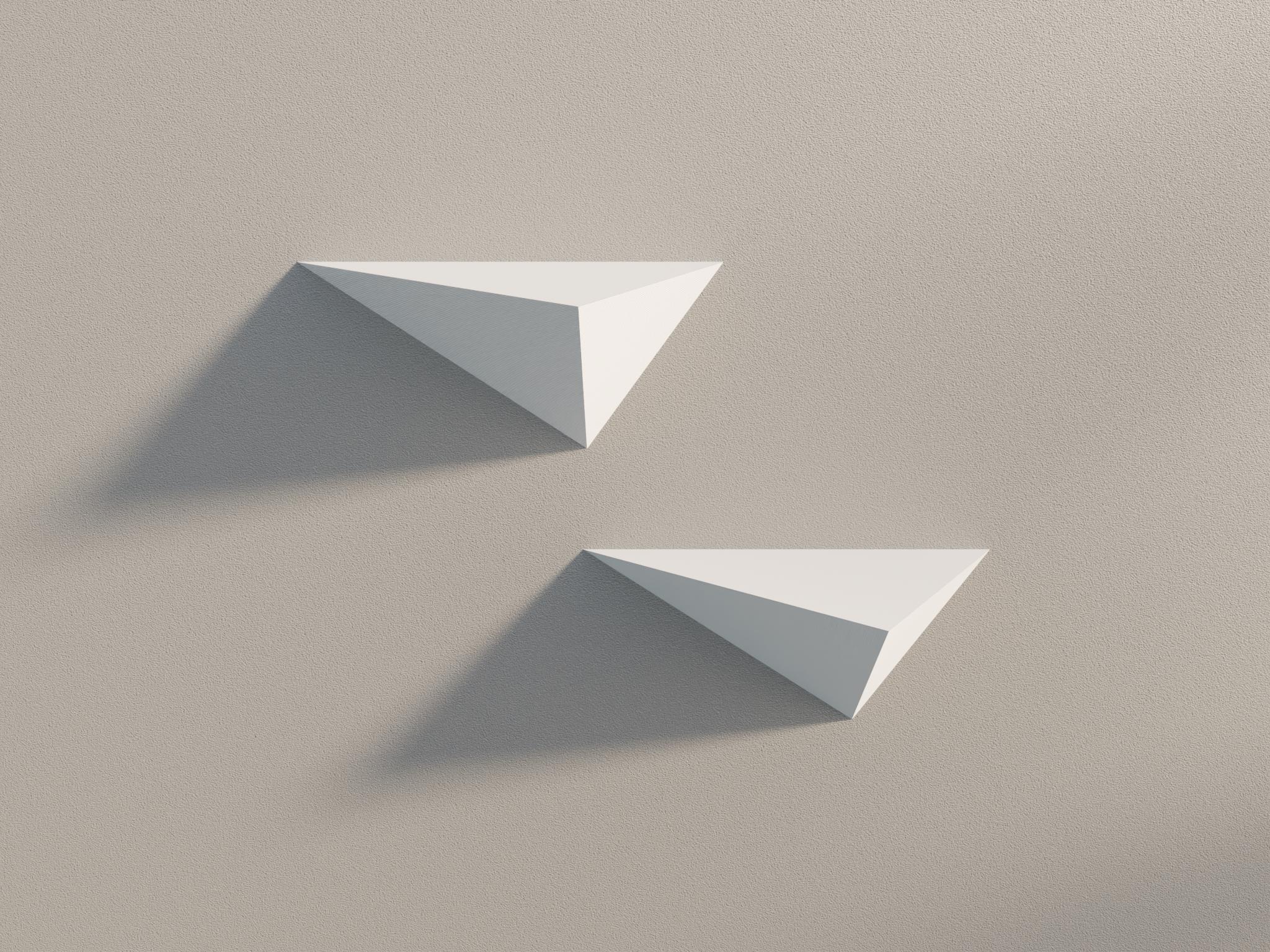 Triangle Wall Shelf Geometric Floating Shelf Hanging Display Shelf for ...